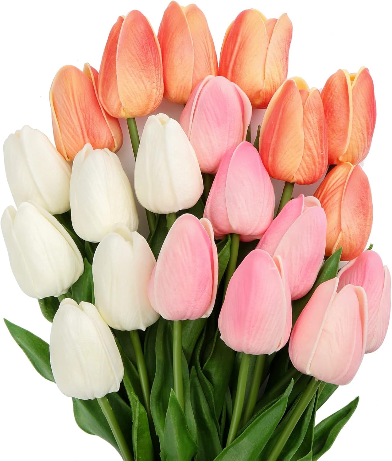 Boliang Tulips Artificial Flowers Large Tulips Head Real Touch Fake ...