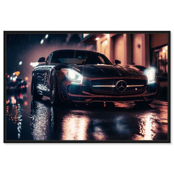 Bolido Racing Car Print Man Cave Canvas Wall Art by Notoriart, Black ...