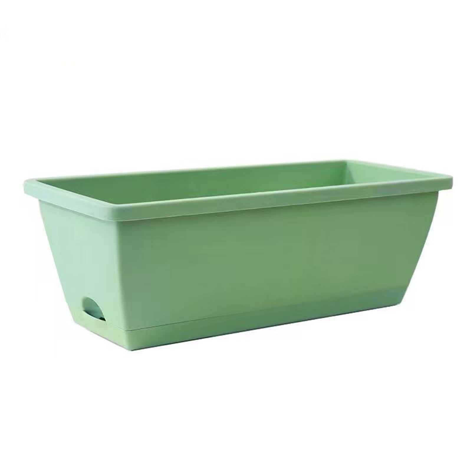 Bolincty 17/19 Inches Rectangle Windowsill Planters with Drainage Tray ...