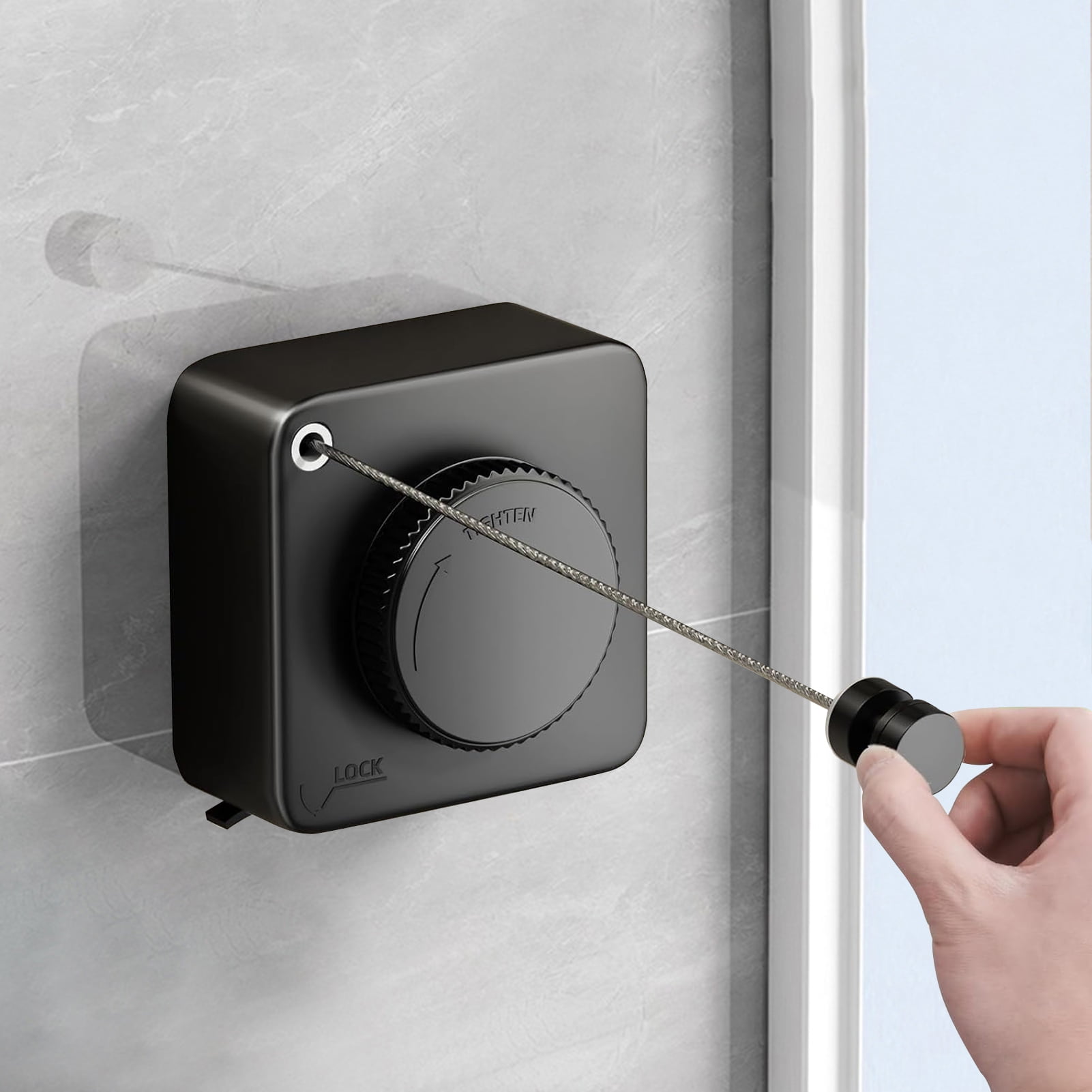 Bolincty 4.2M Wall Mount Retractable Clothesline Adjustable Retracting ...