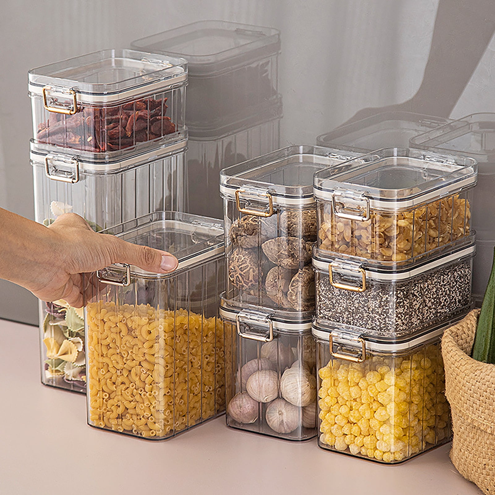 Bolincty 450/900/1350/1800ML Food Storage Containers,Kitchen Organizers ...