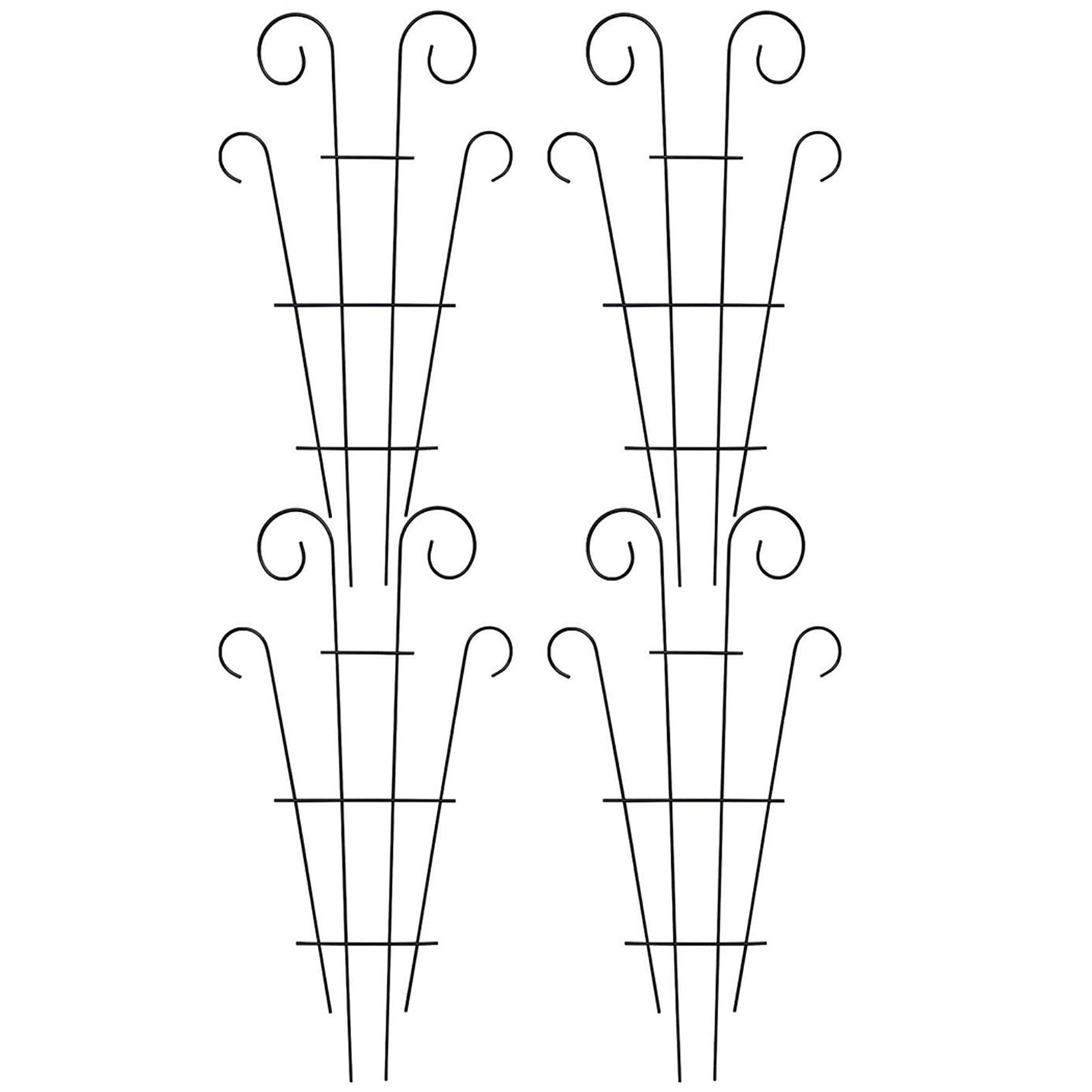 Bolincty 4pcs Garden Plant Trellis for Climbing Plants Metal Trellis ...