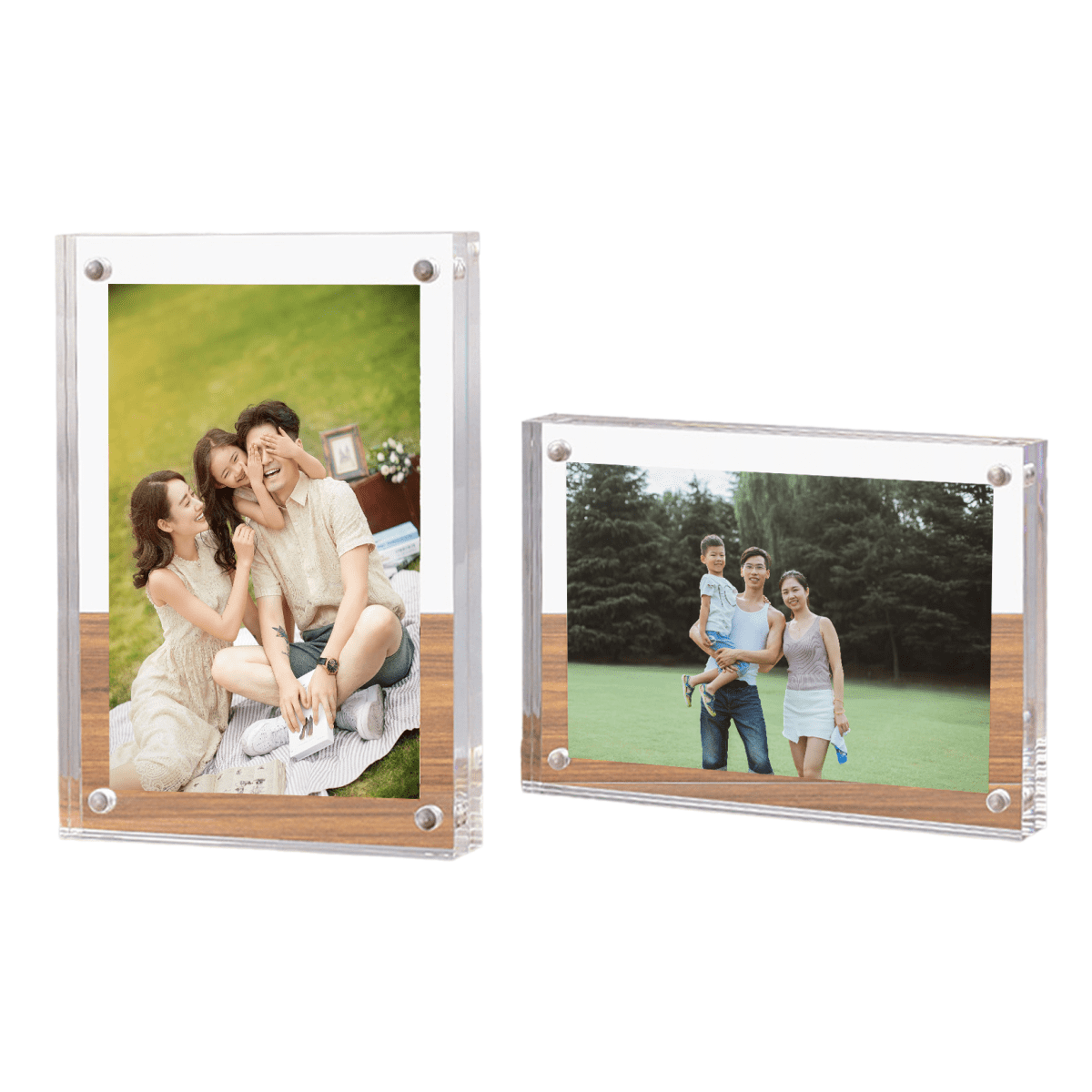 Bolincty 4x6 Acrylic Picture Frames Magnetic Photo Frame, Clear Picture ...