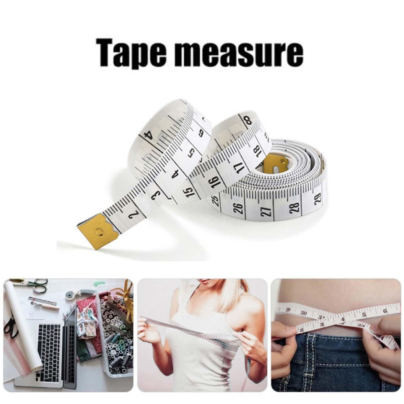 Bolincty 5Pcs Measuring Tape Flexible Body Measuring Ruler Double Scale ...