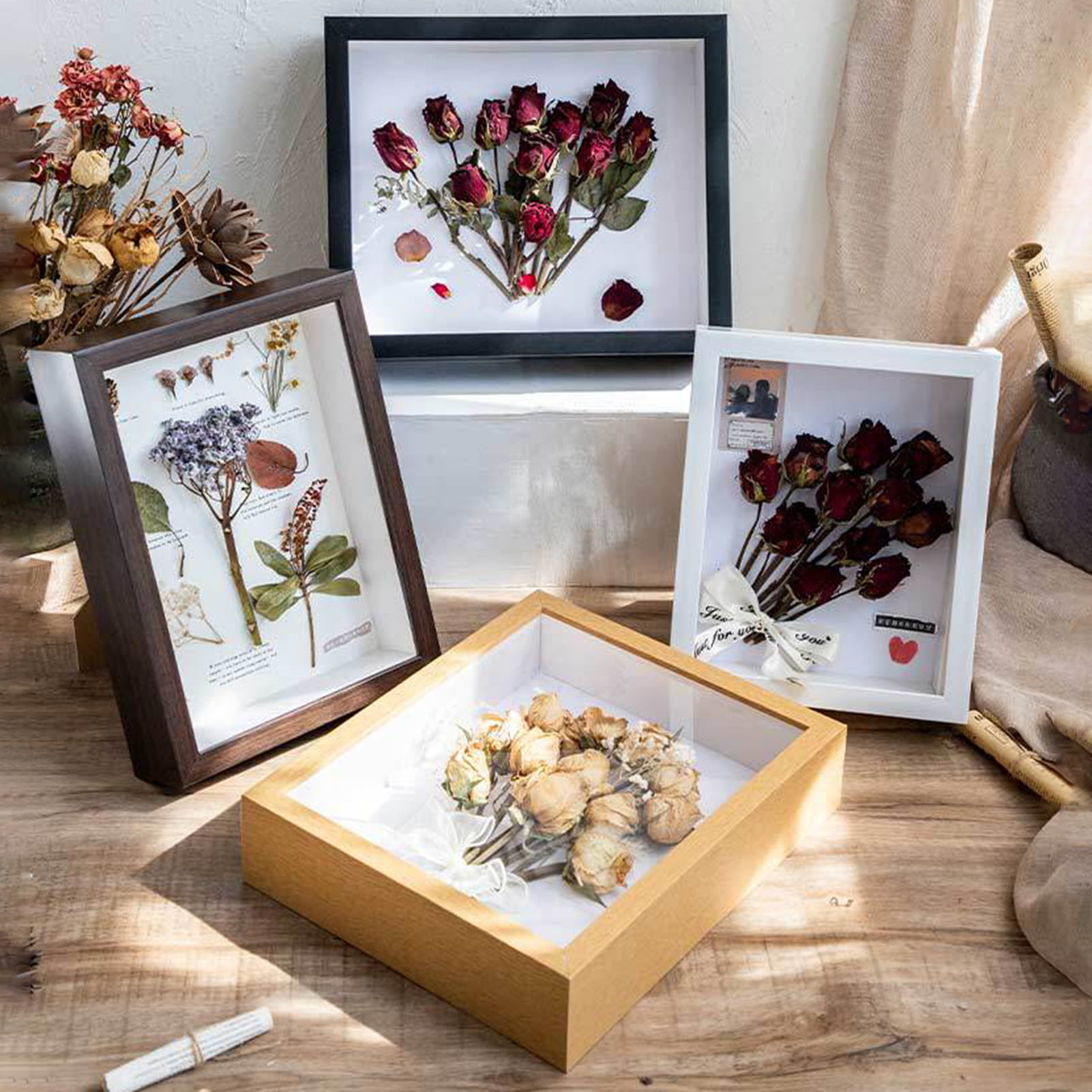 Bolincty 8x10 Shadow Photo Frame Handmade DIY Man-made Board Picture ...