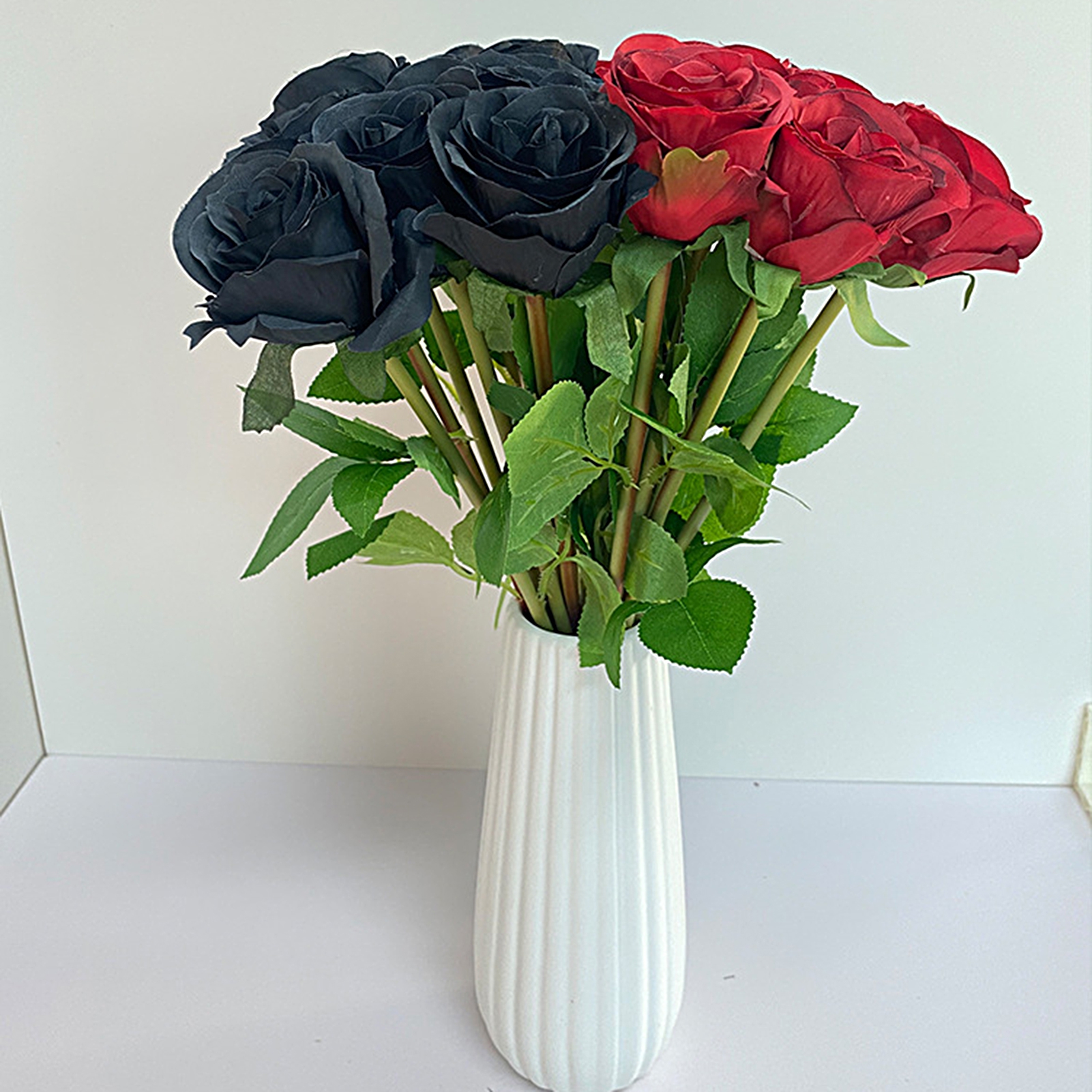 Bolincty Artificial Flowers Realistic Silk Rose Flower Bouquet Long ...