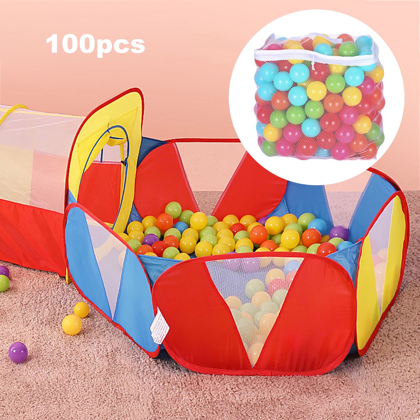 Bolincty Ball Pit Balls 100 - Ocean Baby Ball Soft Plastic Balls for ...