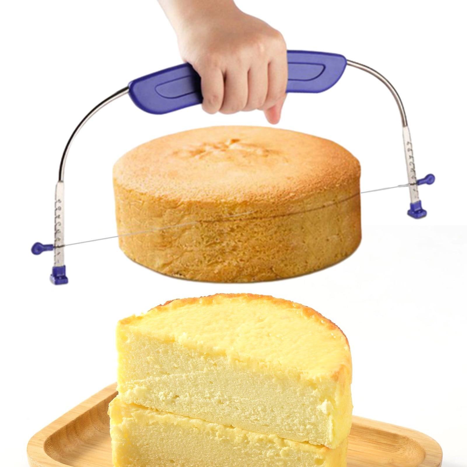 Bolincty Cake Layer Cutter Adjustable Cake Leveler Stainless Steel Cut ...