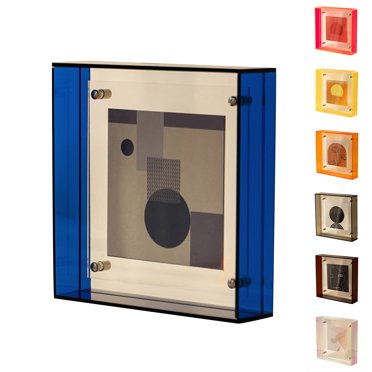 Bolincty Clear Acrylic Rotating Photo Frame Double Sided Floating ...