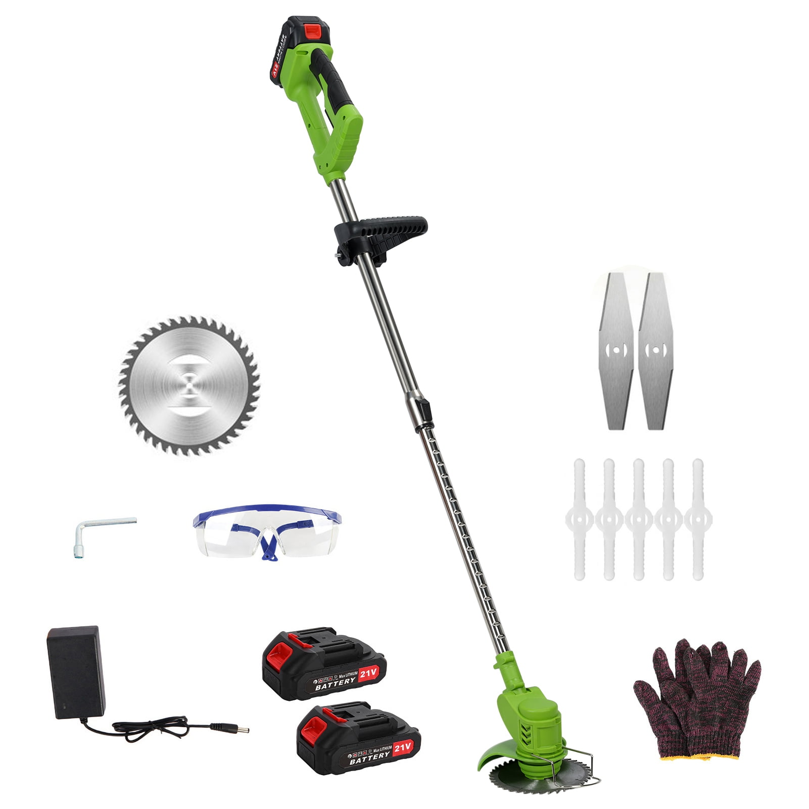 Bolincty Electric Weed Wacker Cordless, 21V Weed Cordless Eater Battery ...