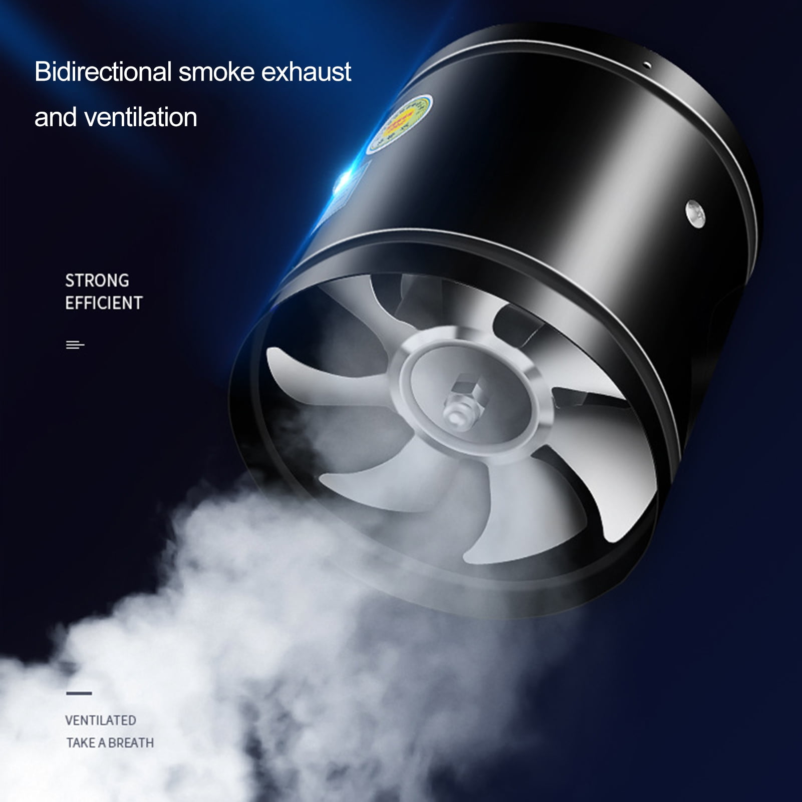 Bolincty Exhaust Fan Two-way Smoke Exhaust Bass Noise Cancellation ...