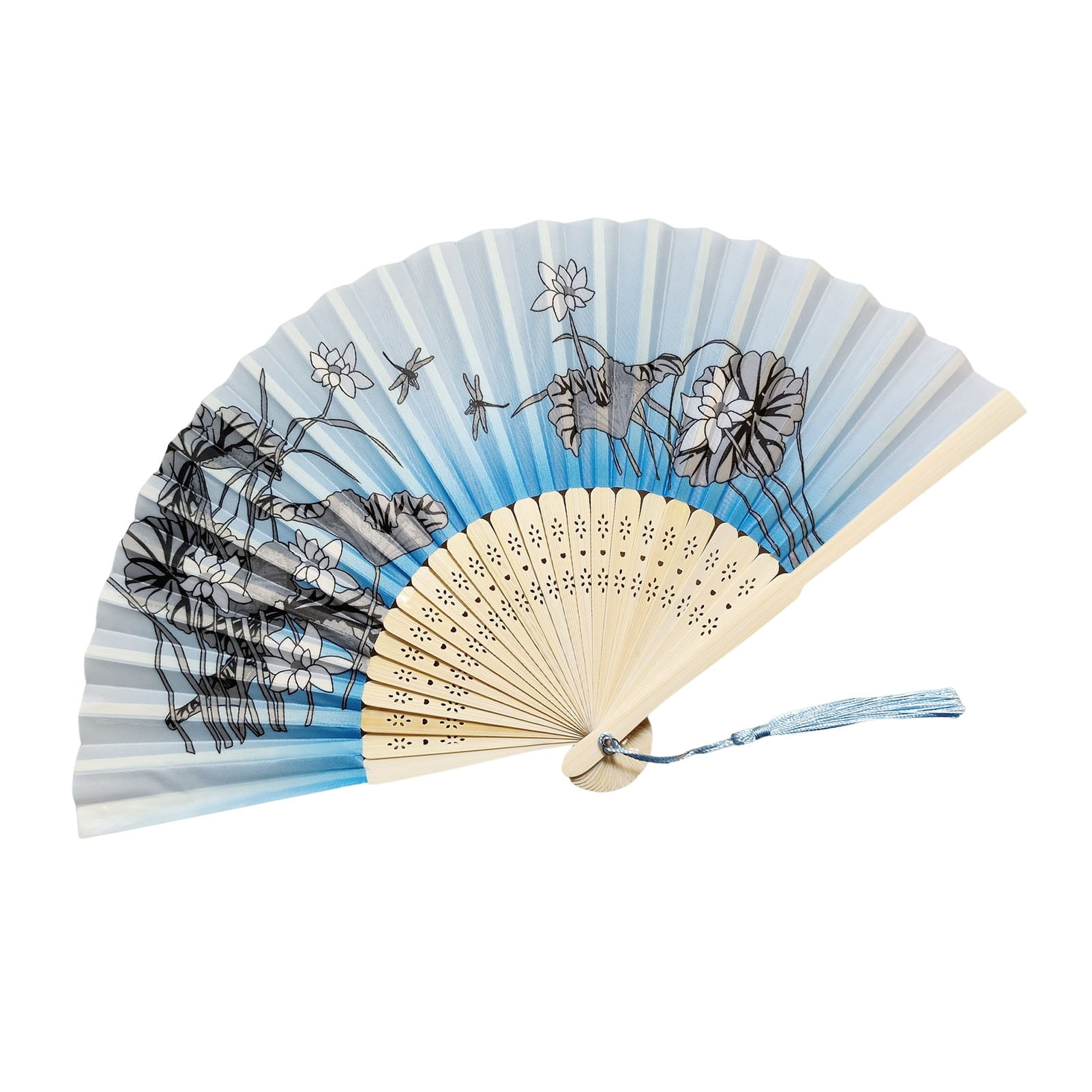 Bolincty Floral Folding Hand Fans Chinese Style Handheld Foldable Fan ...