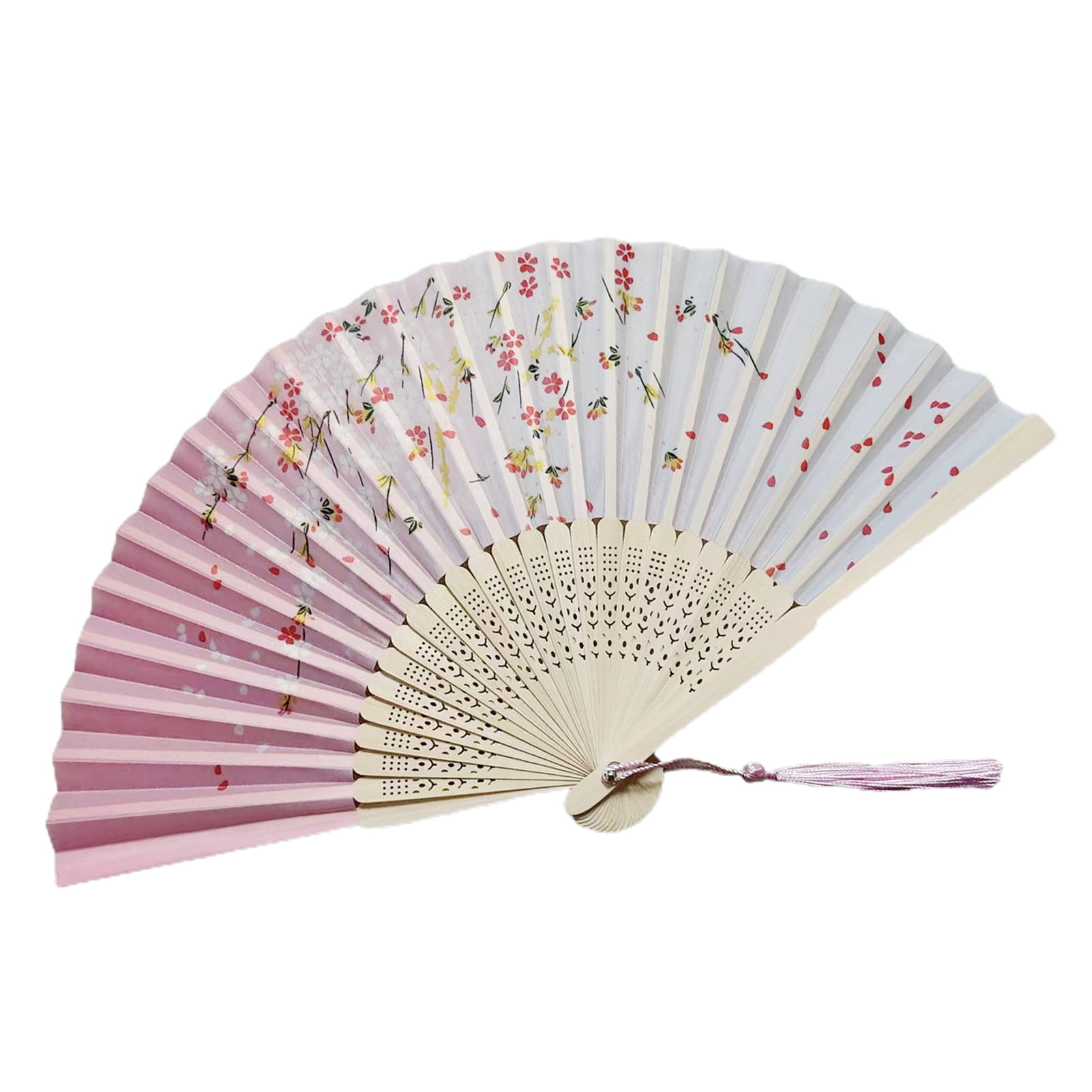Bolincty Floral Folding Hand Fans for Women, Foldable Vintage Fan with ...