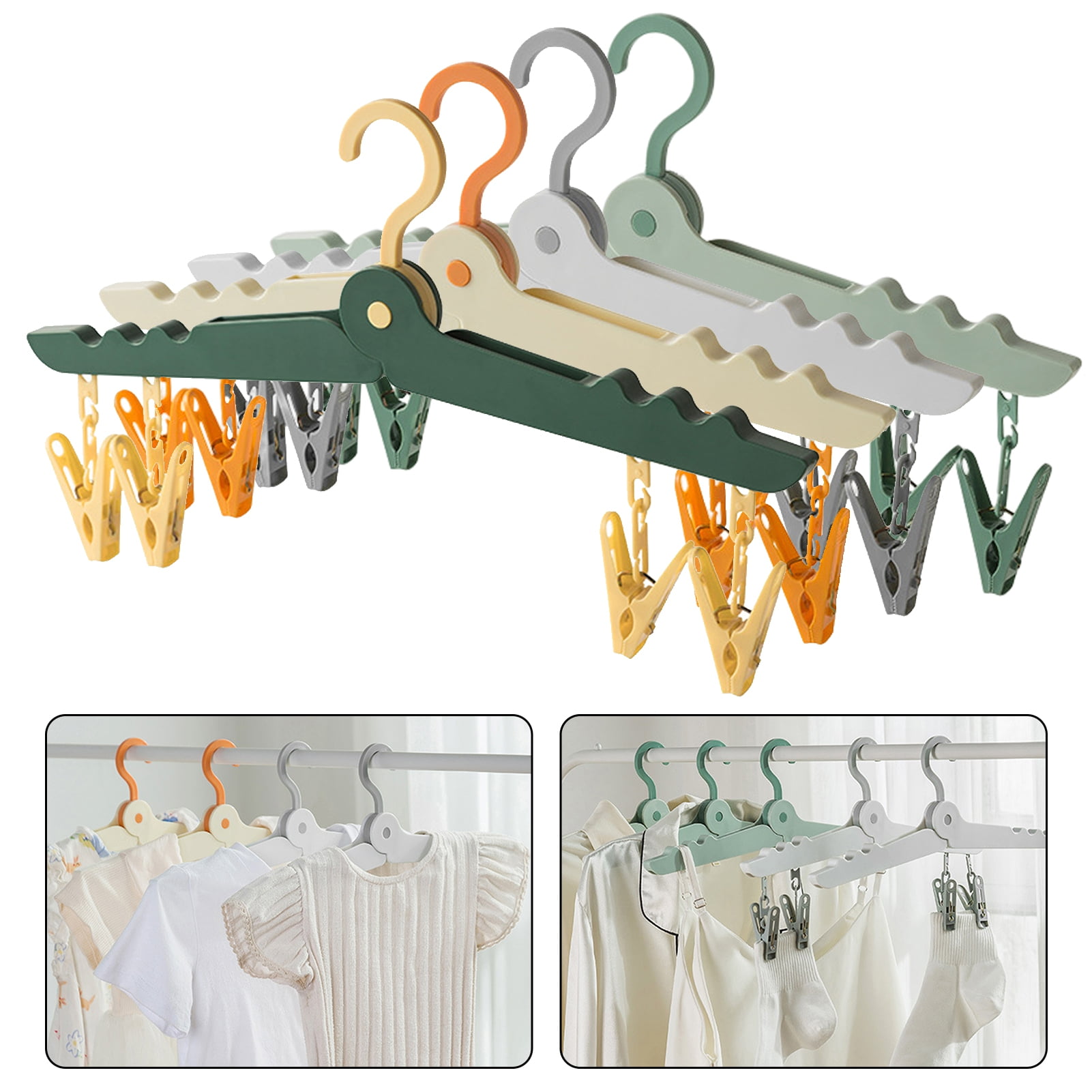 Bolincty Foldable Travel Clothes Hanger Portable Heavy Duty Collapsible ...
