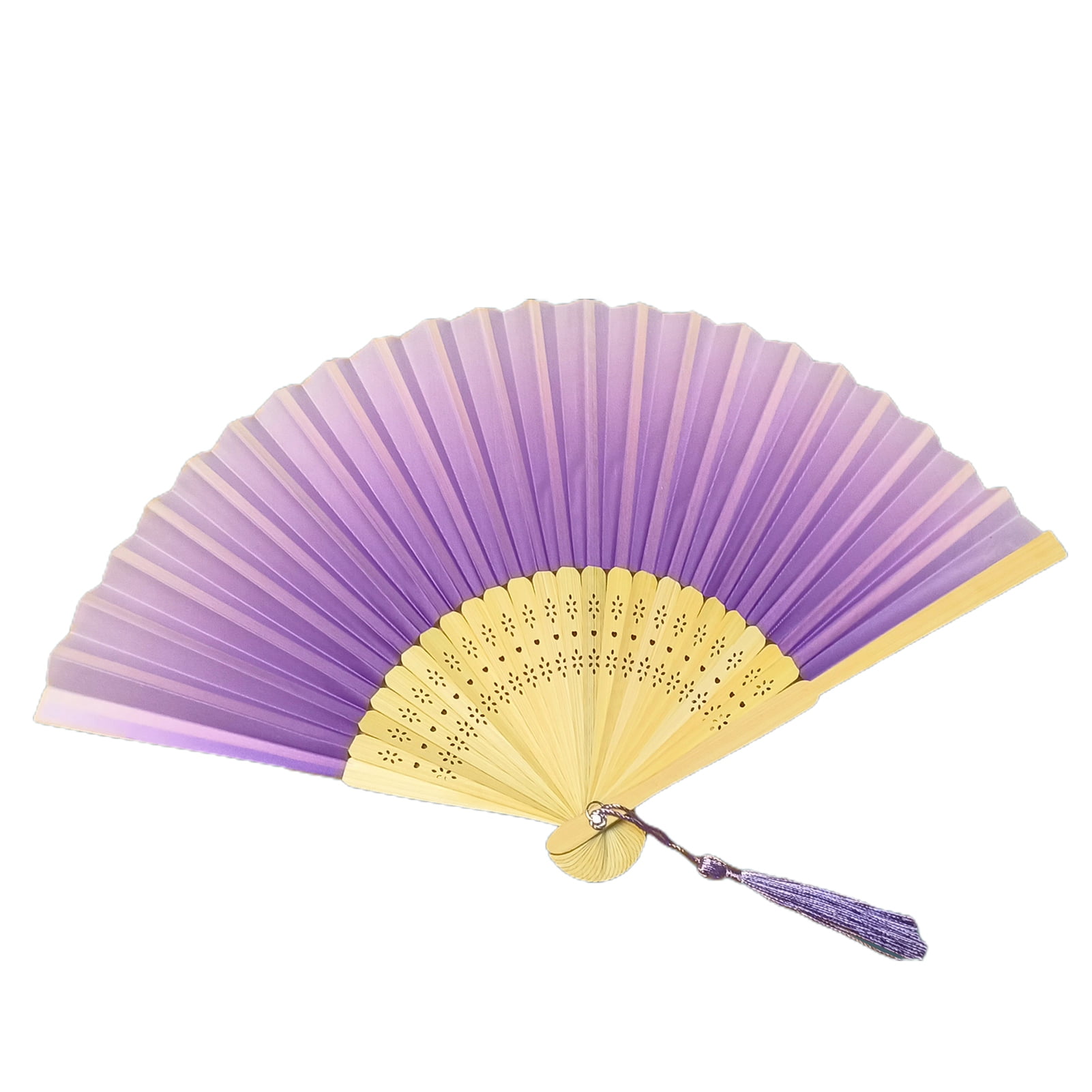 Bolincty Handheld Foldable Fan Vintage Bamboo Fan, Gradient Color ...