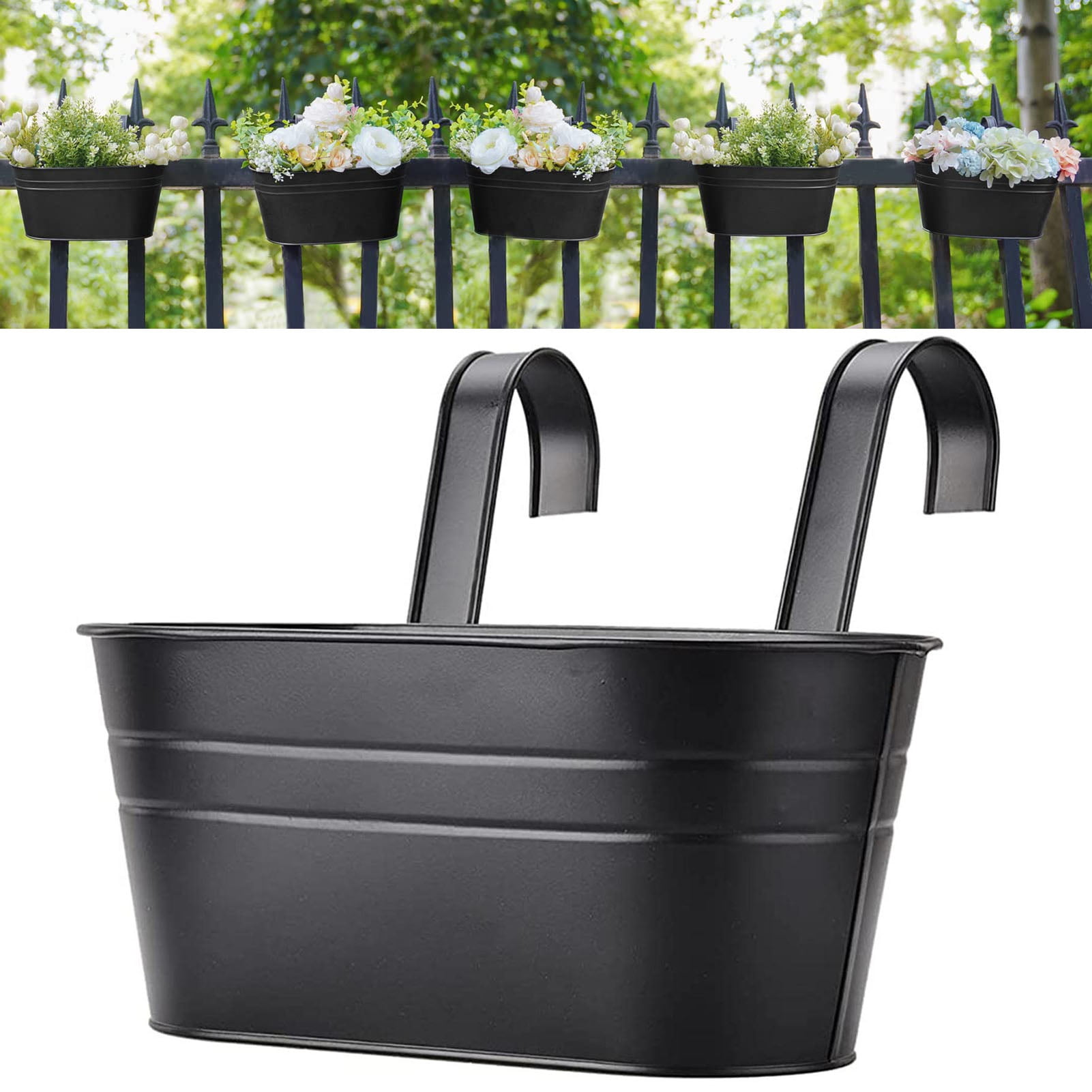 Bolincty Metal Hanging Flower Pot Indoor - 1/3/5 PCS Balcony Metal ...