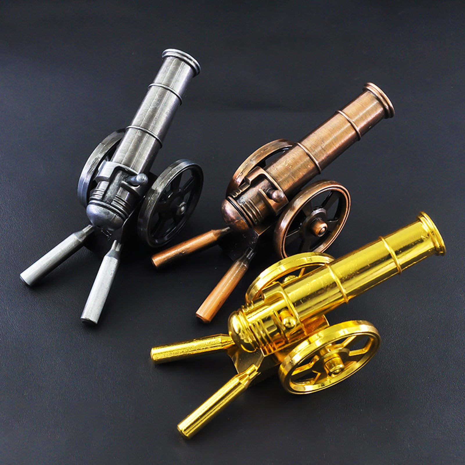 Bolincty Mini Alloy Cannon Figurine Realistic Miniature Artillery ...
