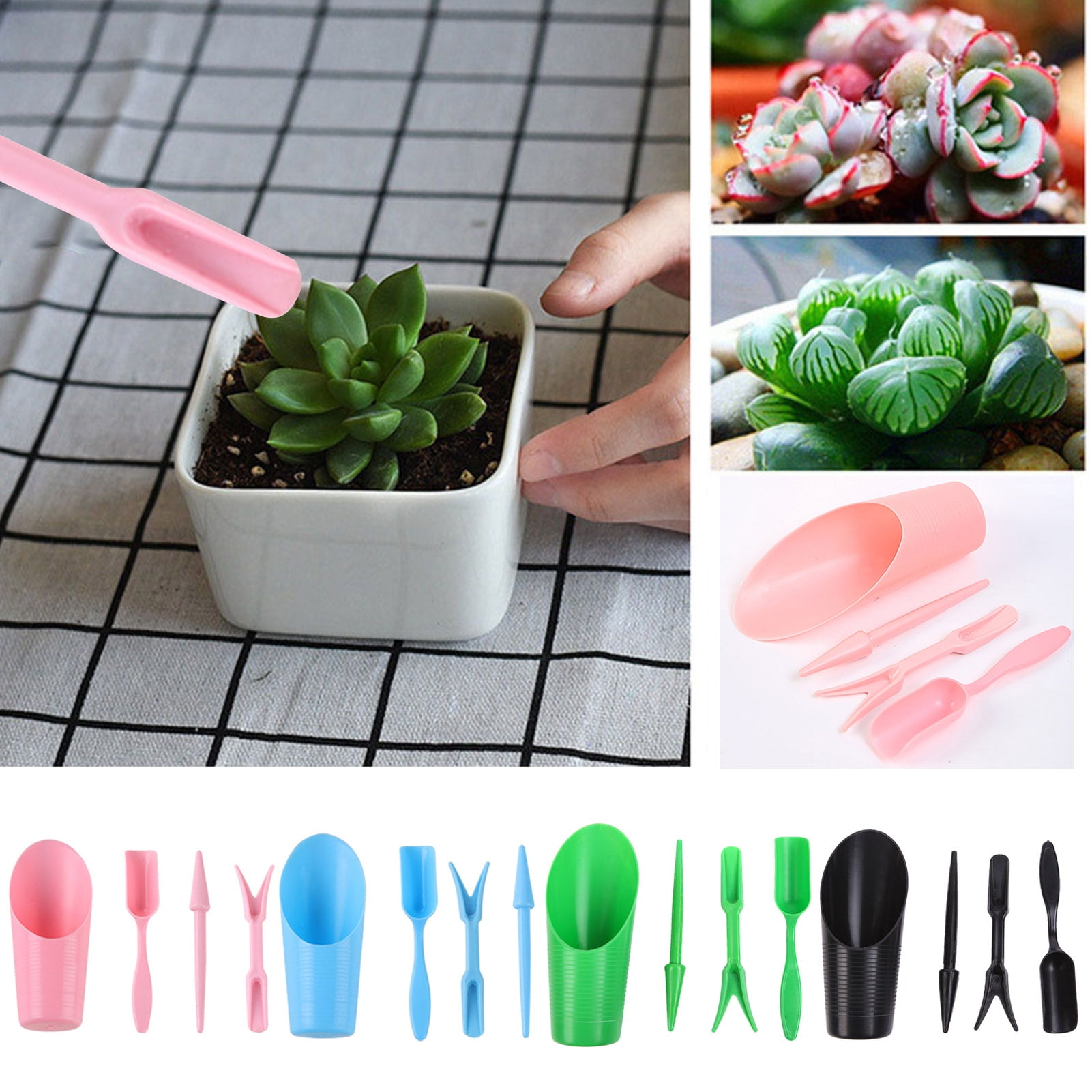 Bolincty Mini Garden Tools Succulent Tools, 4Pcs Mini Garden Hand ...