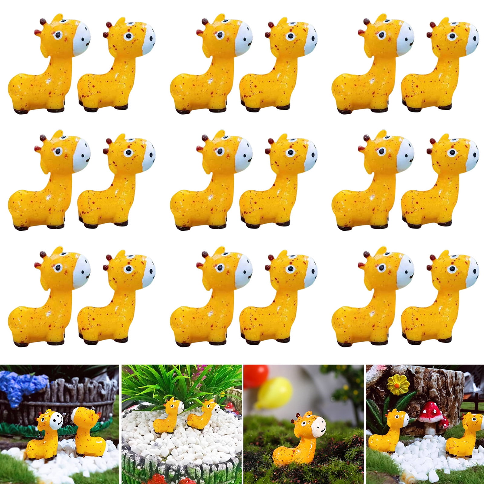 Bolincty Mini Resin Animals Figures Set 30 Pieces for Miniature Garden ...
