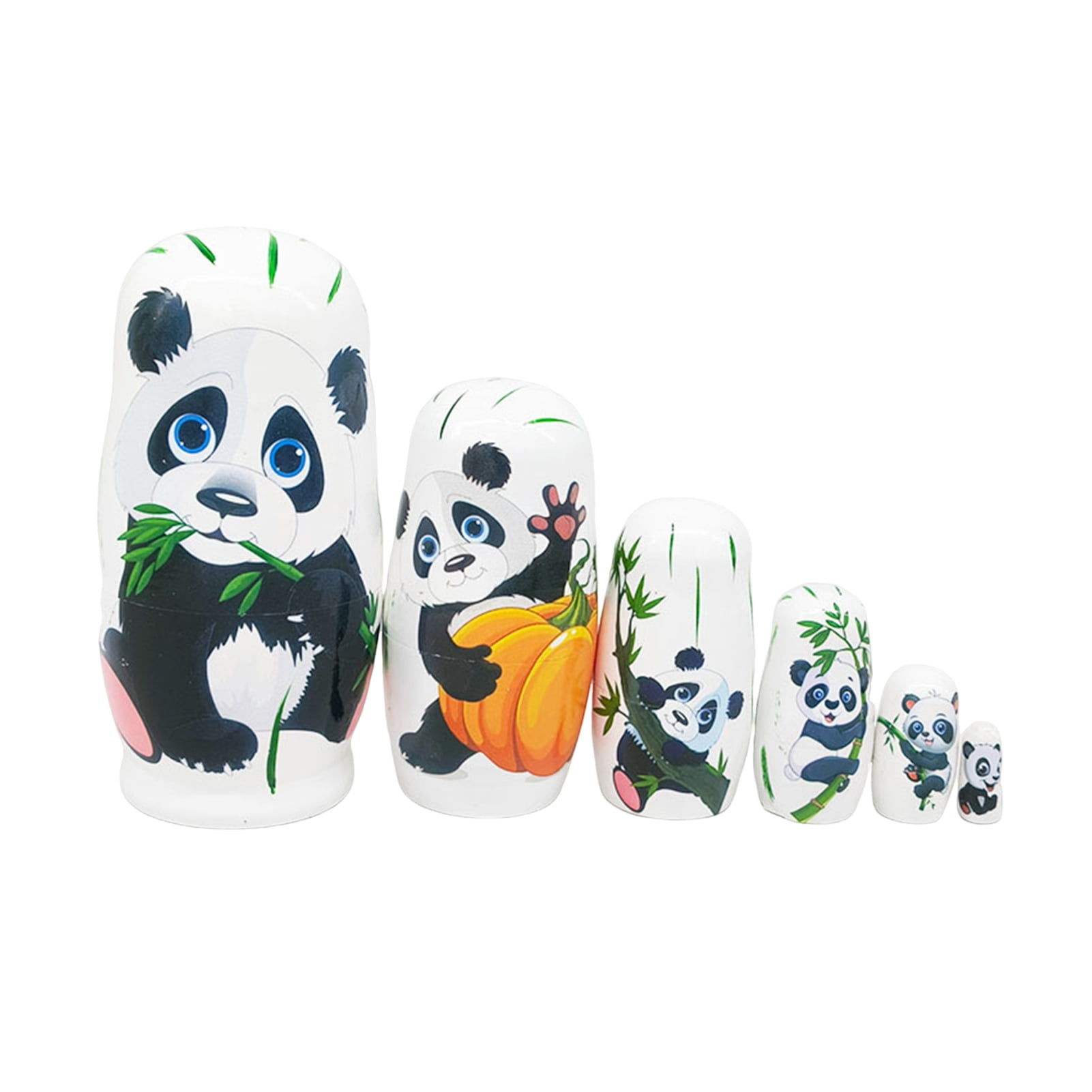 Bolincty Panda Russian Nesting Dolls, Set of 6 Tall Animal Nesting ...