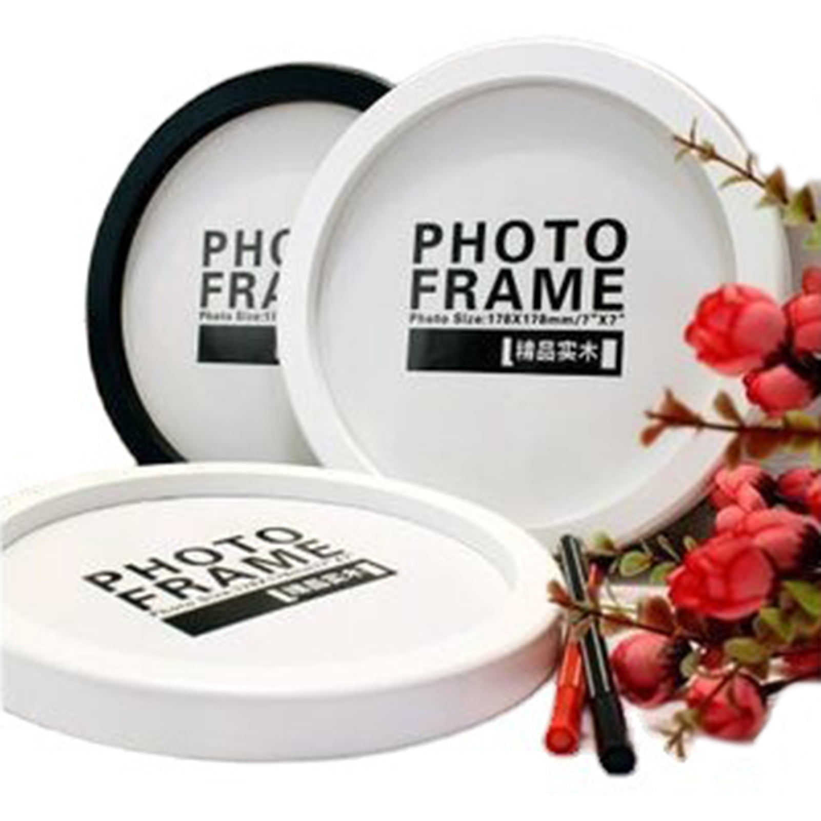 Bolincty Picture Frame Smooth Surface Fine Workmanship Round Photo ...