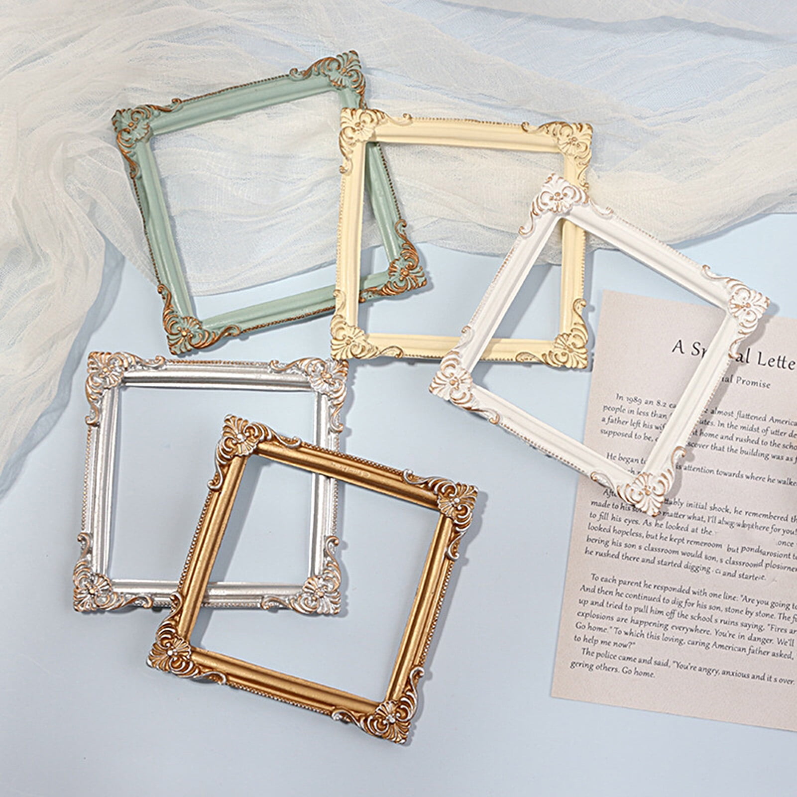 Bolincty Picture Frames 5 Colors Vintage Photo Frames Retro Mini ...