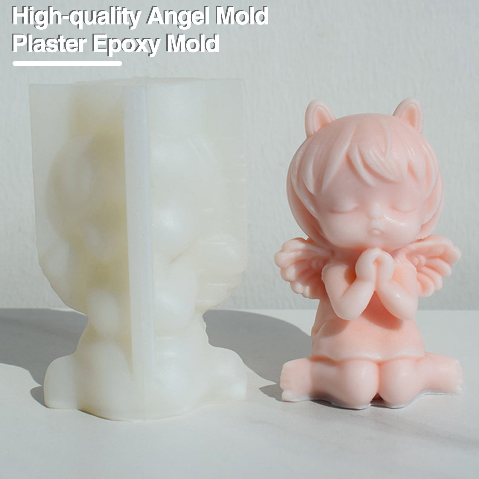 Bolincty Prayer Angel Candle Mold Food Grade Heat-Resistant Non-stick ...