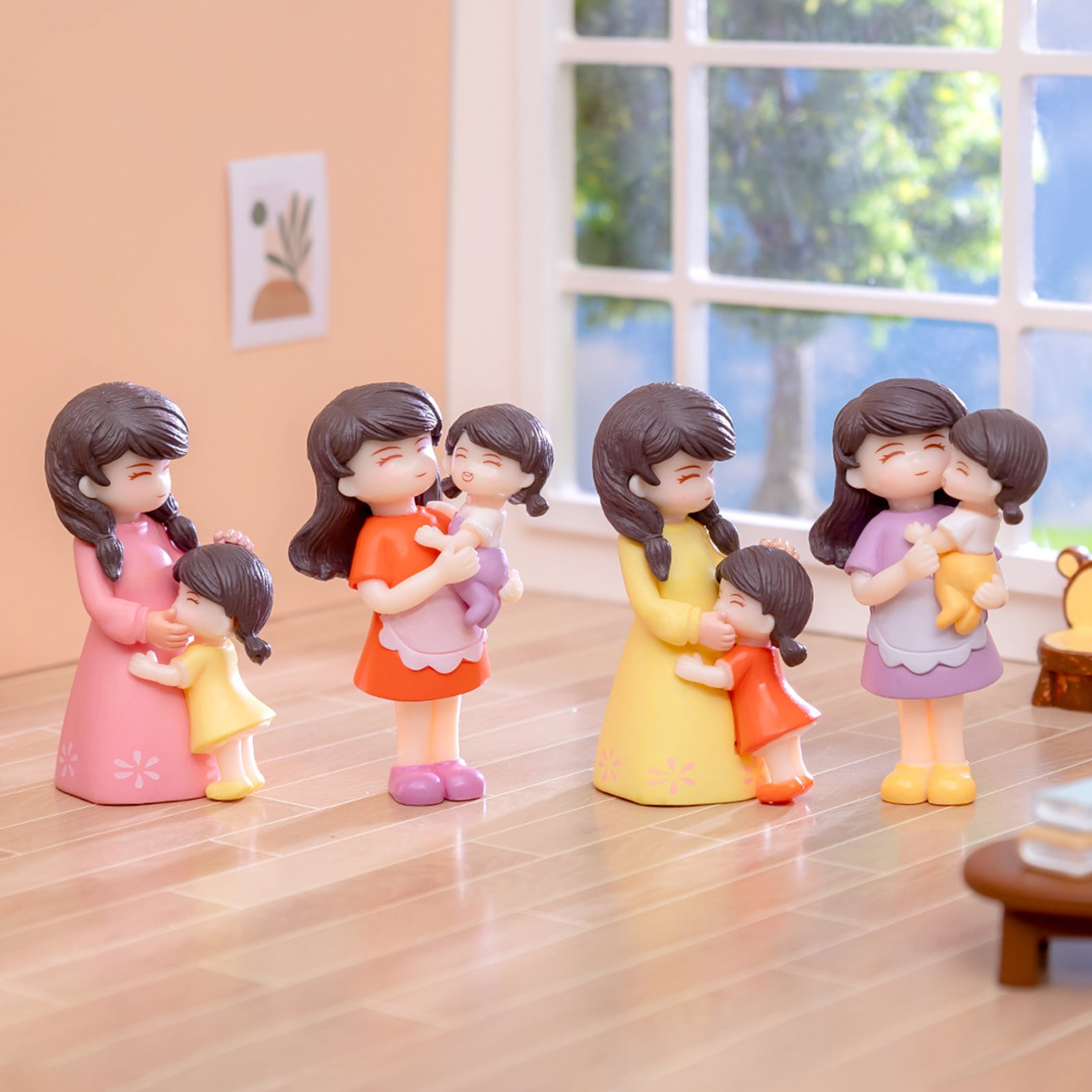 Bolincty Resin Mother Daughter Figurines, Hugging Mother and Daughter ...