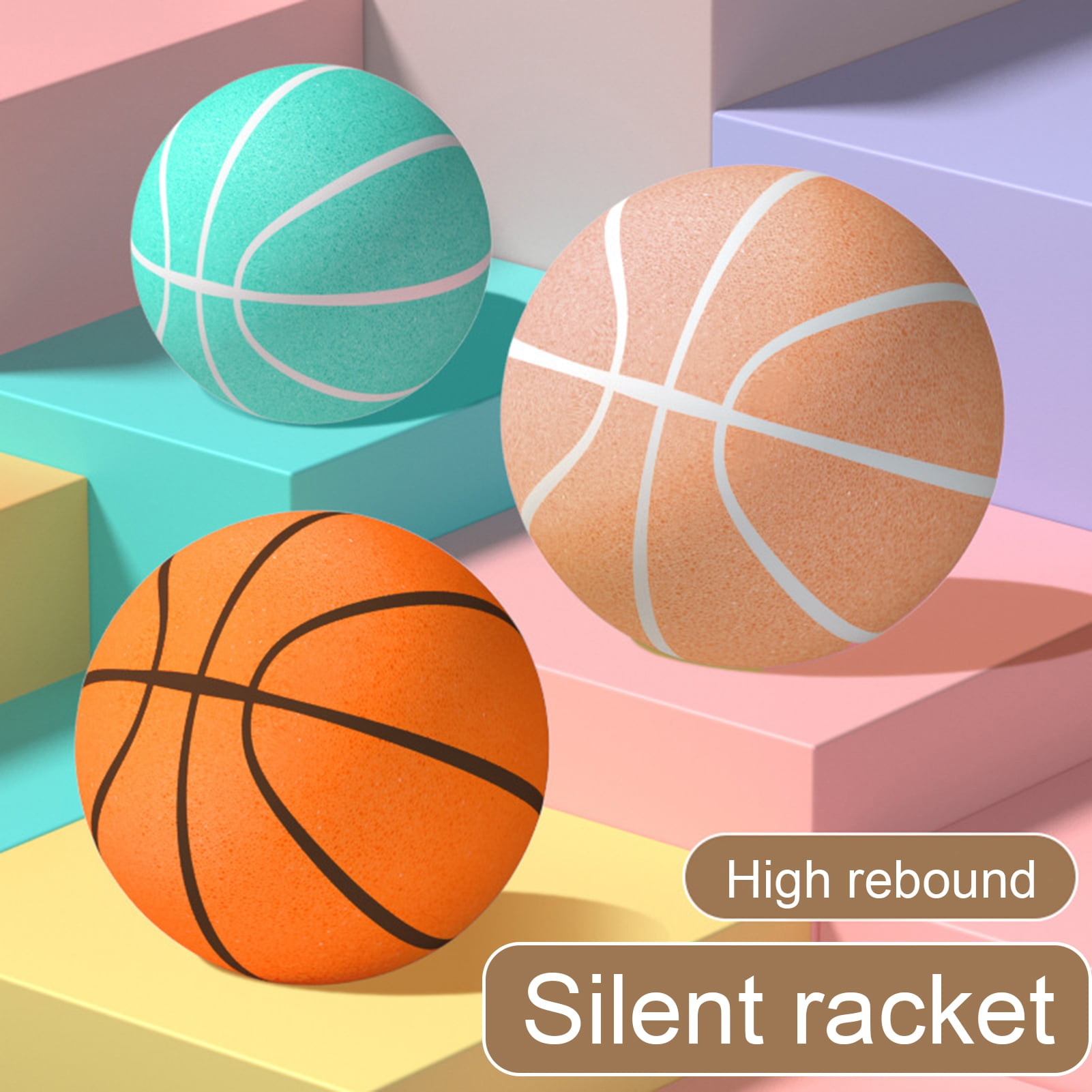 Bolincty Silent Basketball No Noise, Uncoated High-Density Foam Quiet ...