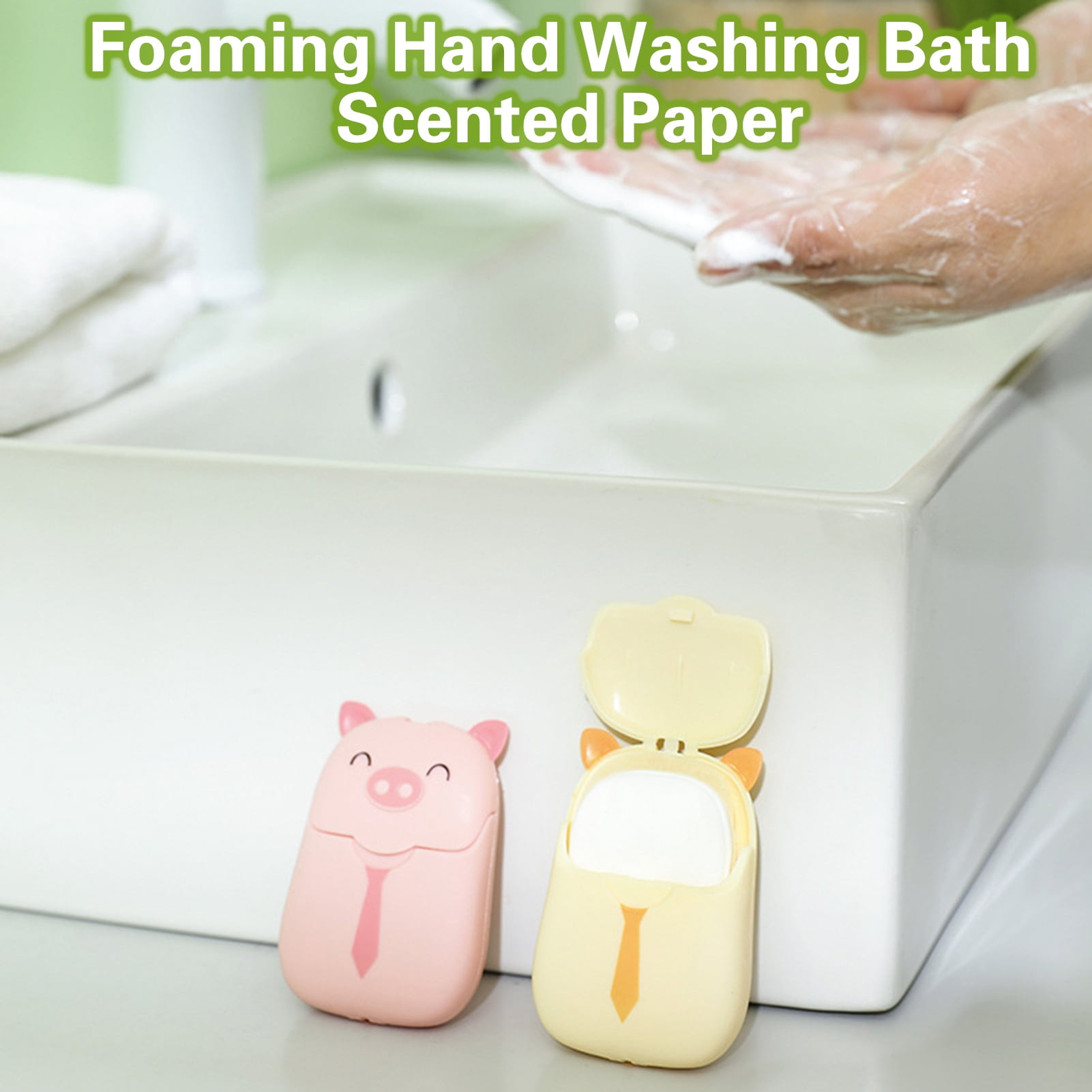 Bolincty Soap Sheet Disposable Lovely Cartoon Box Water Soluble Foaming ...