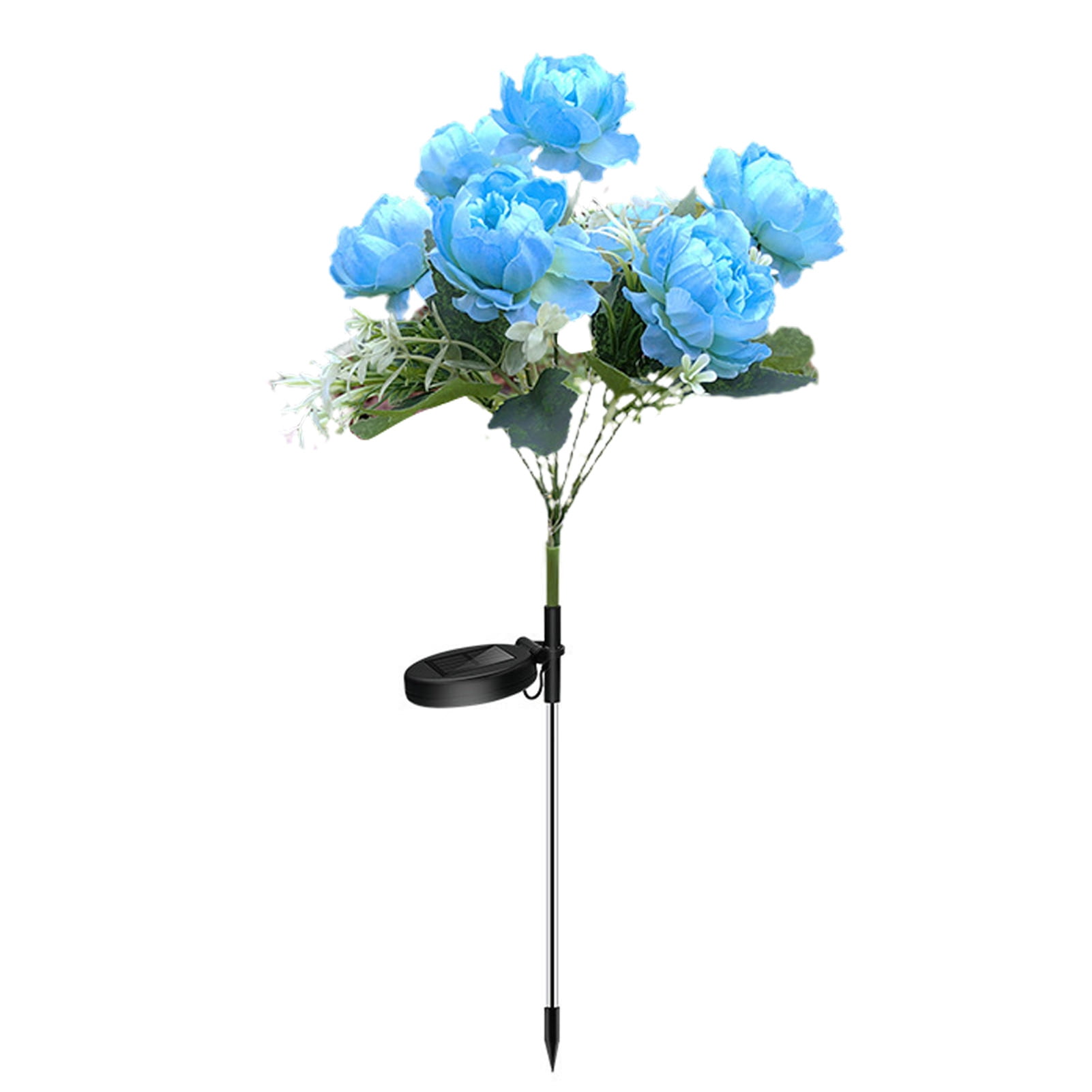 Bolincty Solar Garden Lights Solar Flowers Lights with 7 Peony Flower ...
