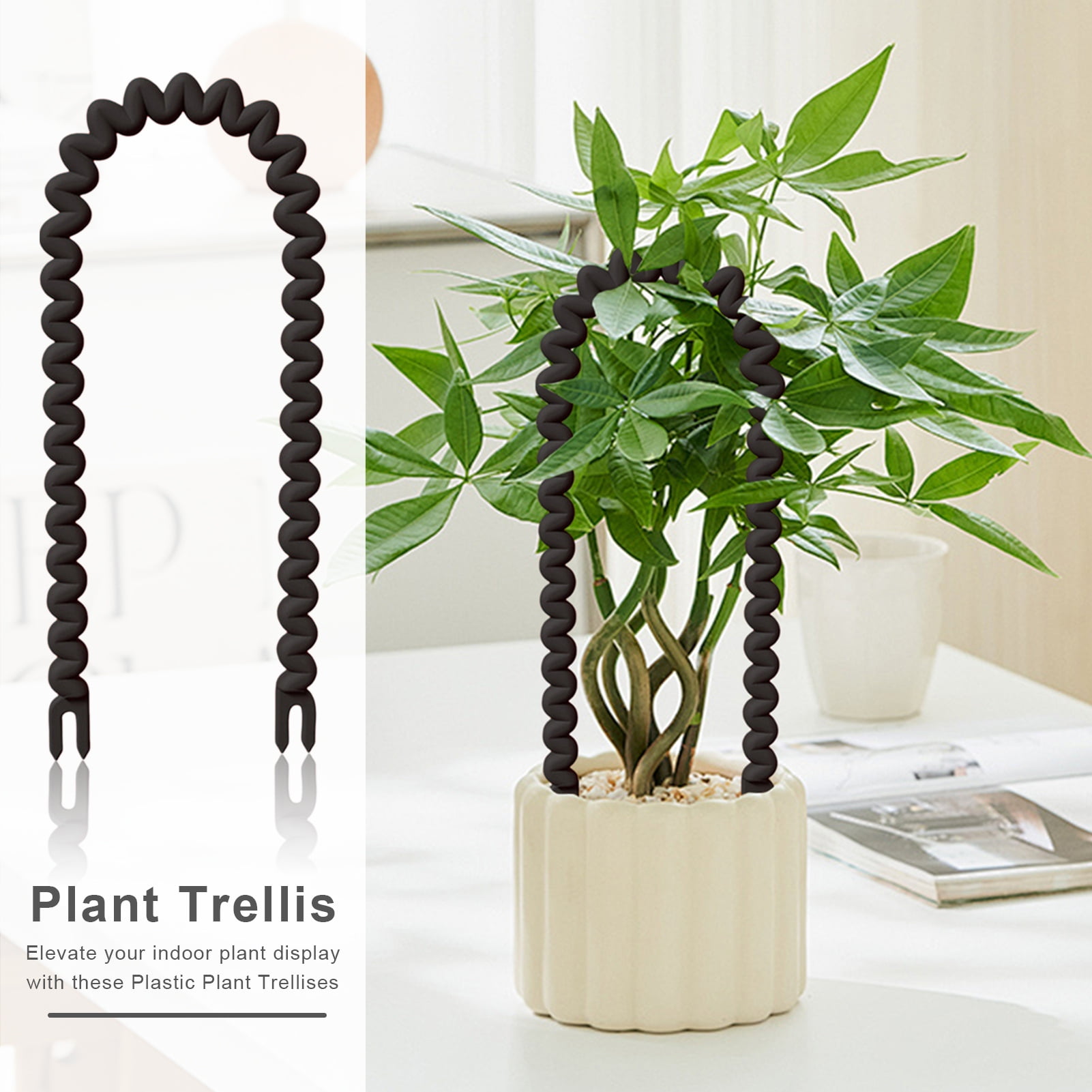 Bolincty U-shaped Plastic Plants Trellis Indoor Outdoor Potted Flowers ...