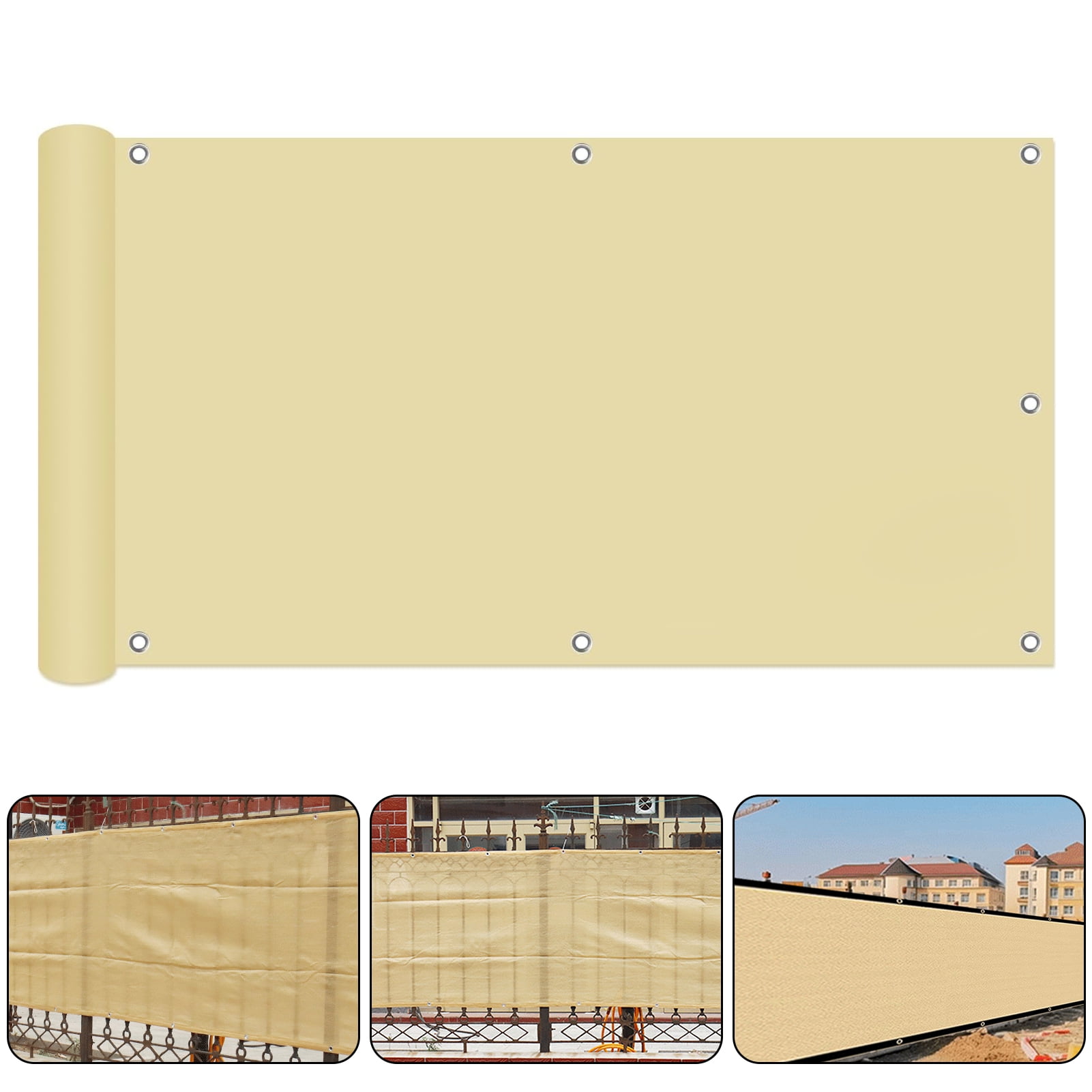 Bolincty Yellow Balcony Privacy Screen Fence, Apartments Railing Screen ...