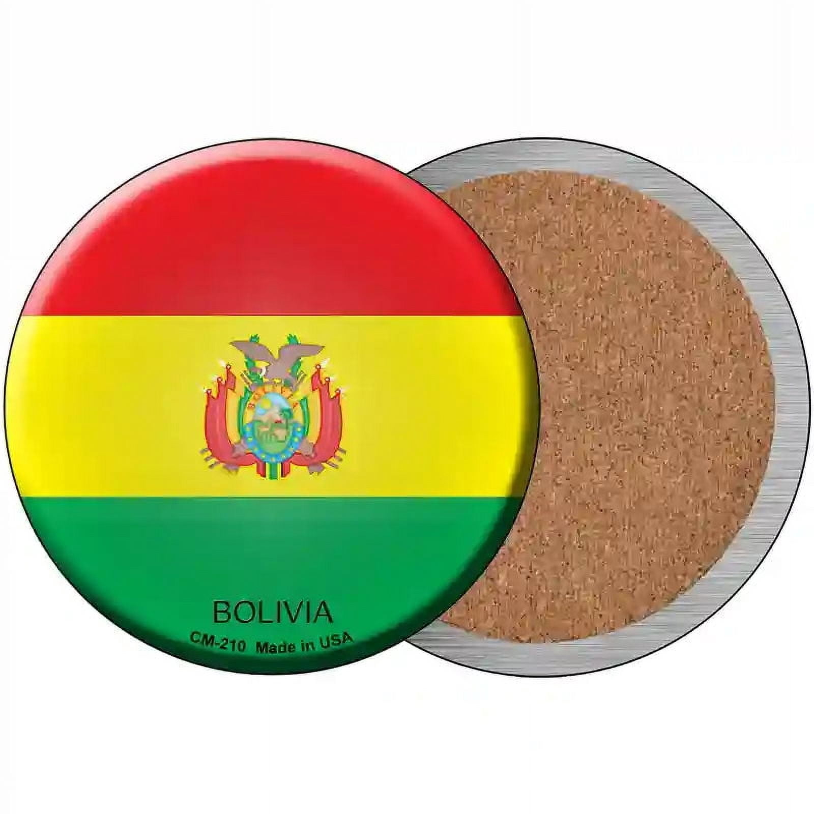 Bolivia Country Novelty Circle Coaster Set of 4 3.5" Coaster (Sets of 4 ...