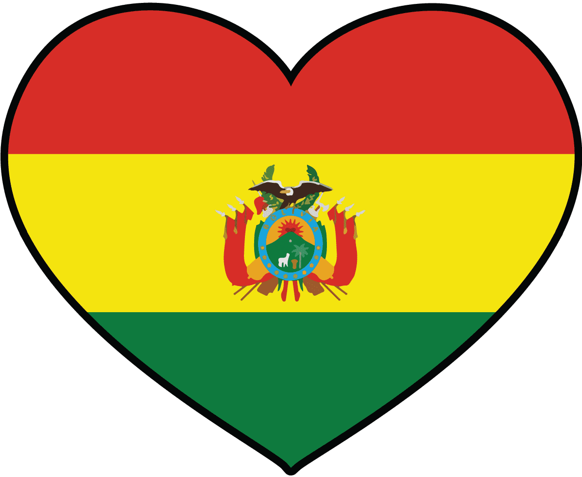 Bolivia Flag Heart Sticker Decal / Sucre / La UniÃ³n es la Fuerza / the ...