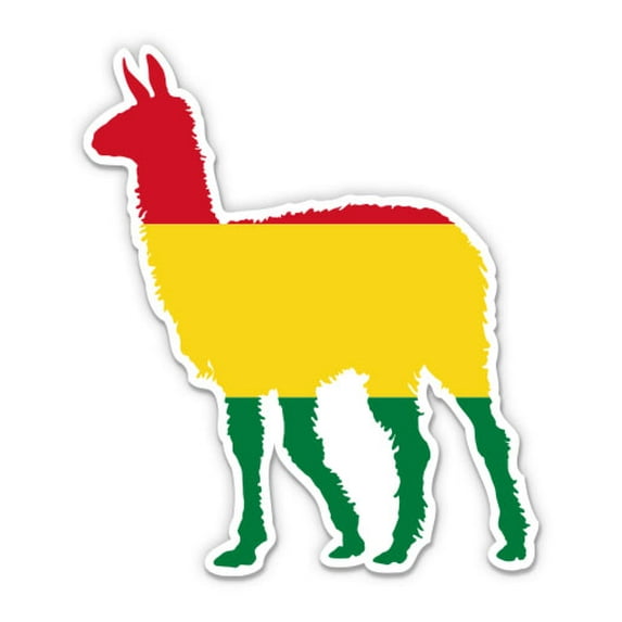 Bolivia Llama Bolivian Flag - 3" Vinyl Sticker - For Car Laptop Water ...