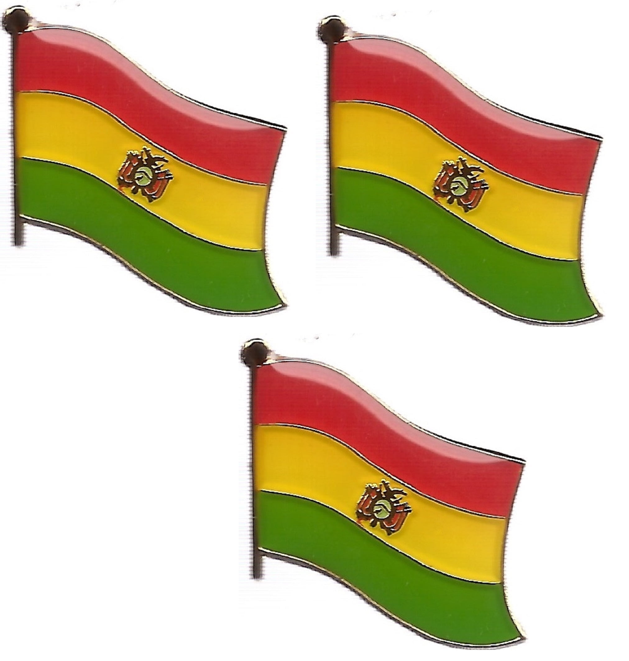 Bolivia Single Flag Lapel Pins, Pack of 3 - Walmart.com