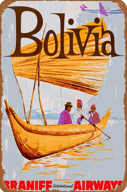 Bolivia South America Vintage Travel Art Print Advertisement Wall Art ...