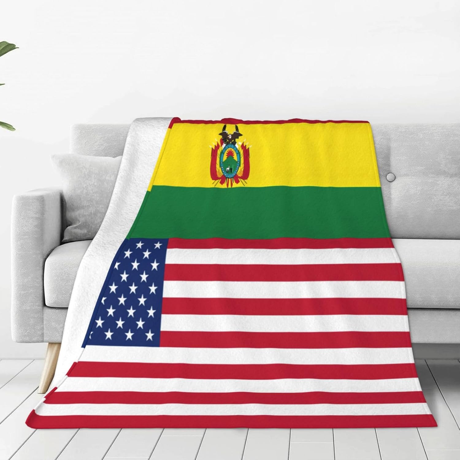 Bolivian American Flags Ultra-Soft Micro Flannel Blanket Microfiber ...