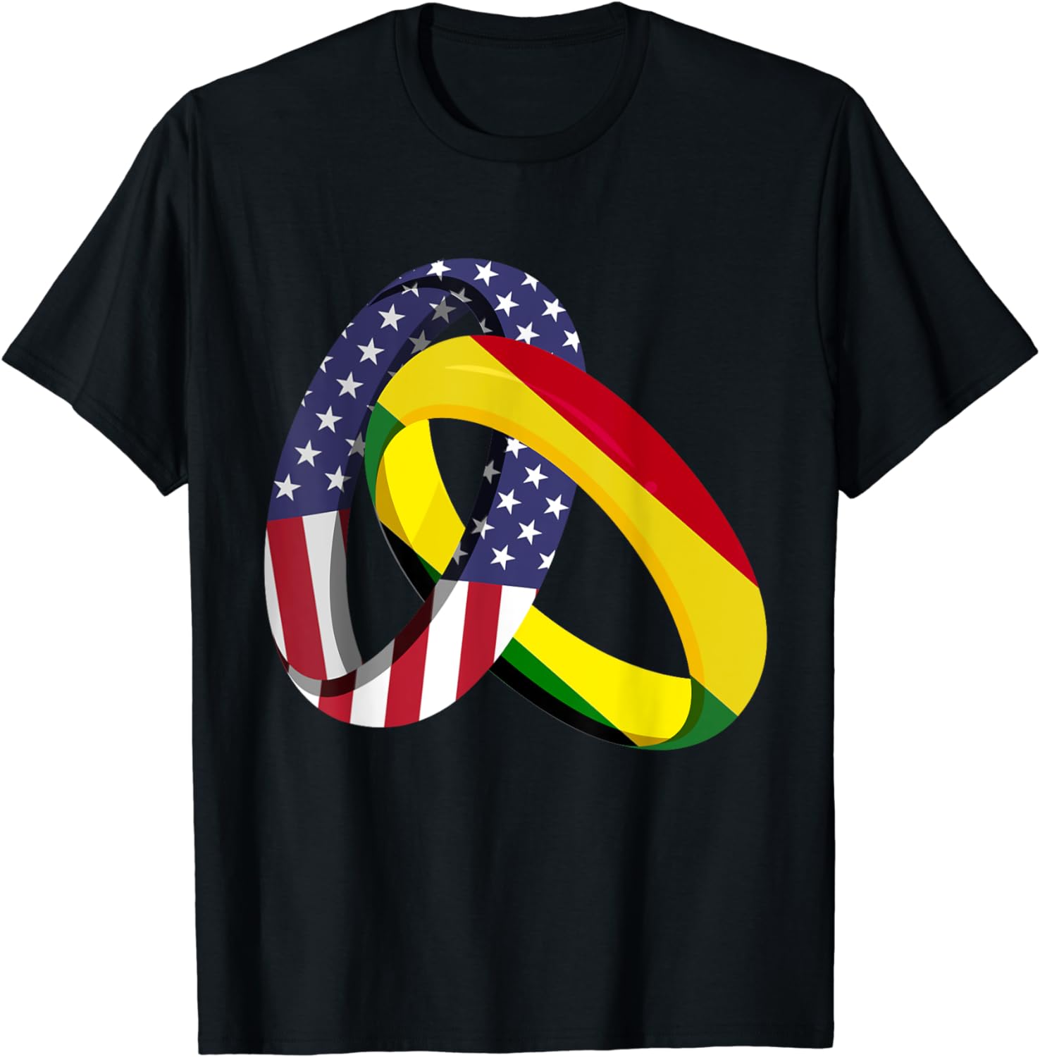 Bolivian American Ring Heritage Month Bolivia Flag T-Shirt - Walmart.com