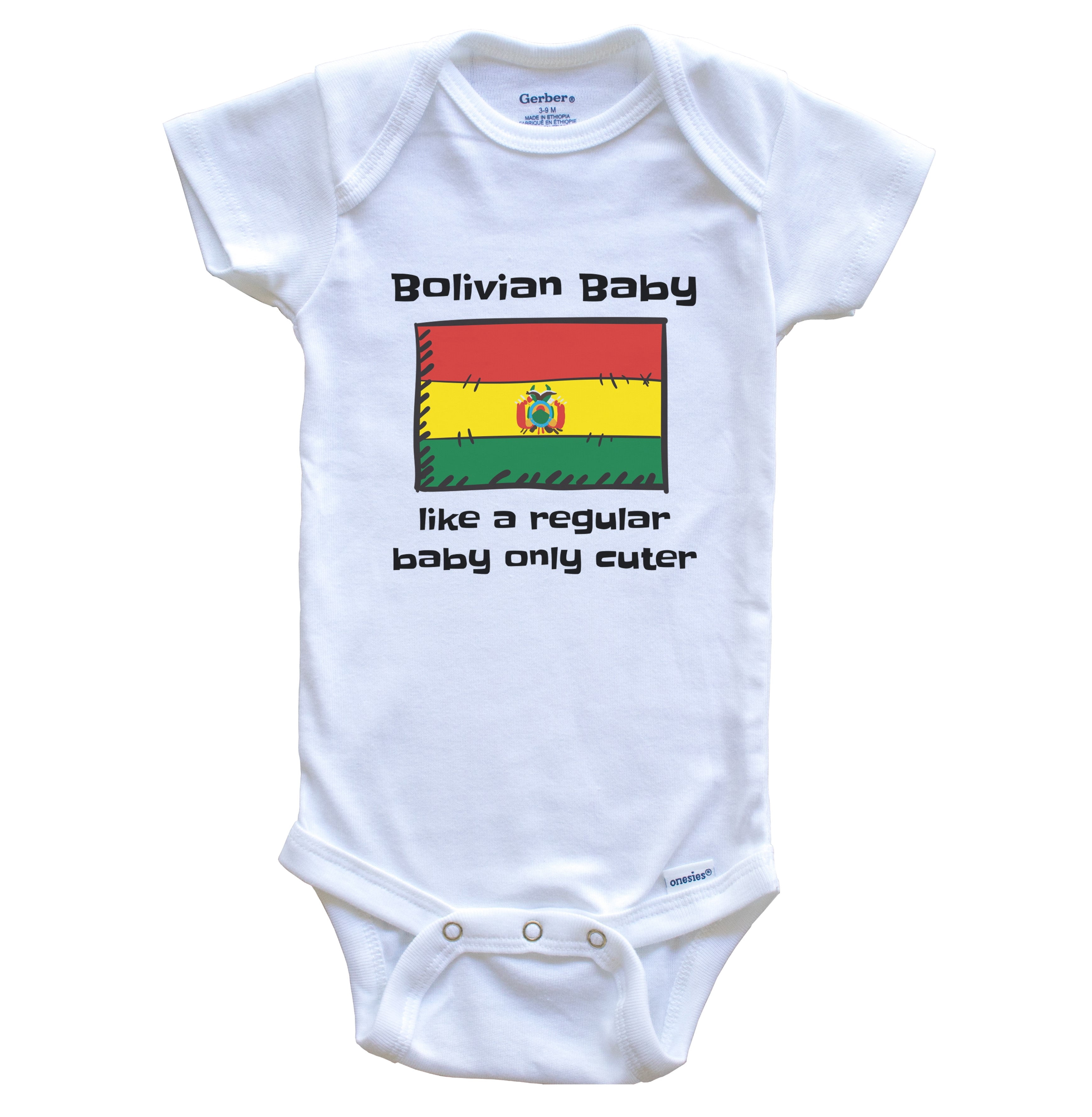Bolivian Baby Like a Regular Baby Only Cuter Funny Bolivia Flag Baby ...