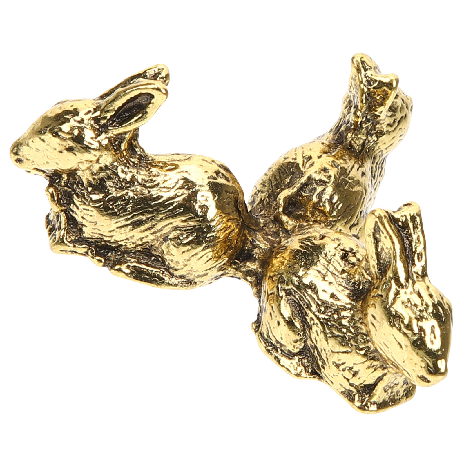 Golden Boll Bunny Table Decoration for Office Desk, 4.5X4.5CM Cute ...