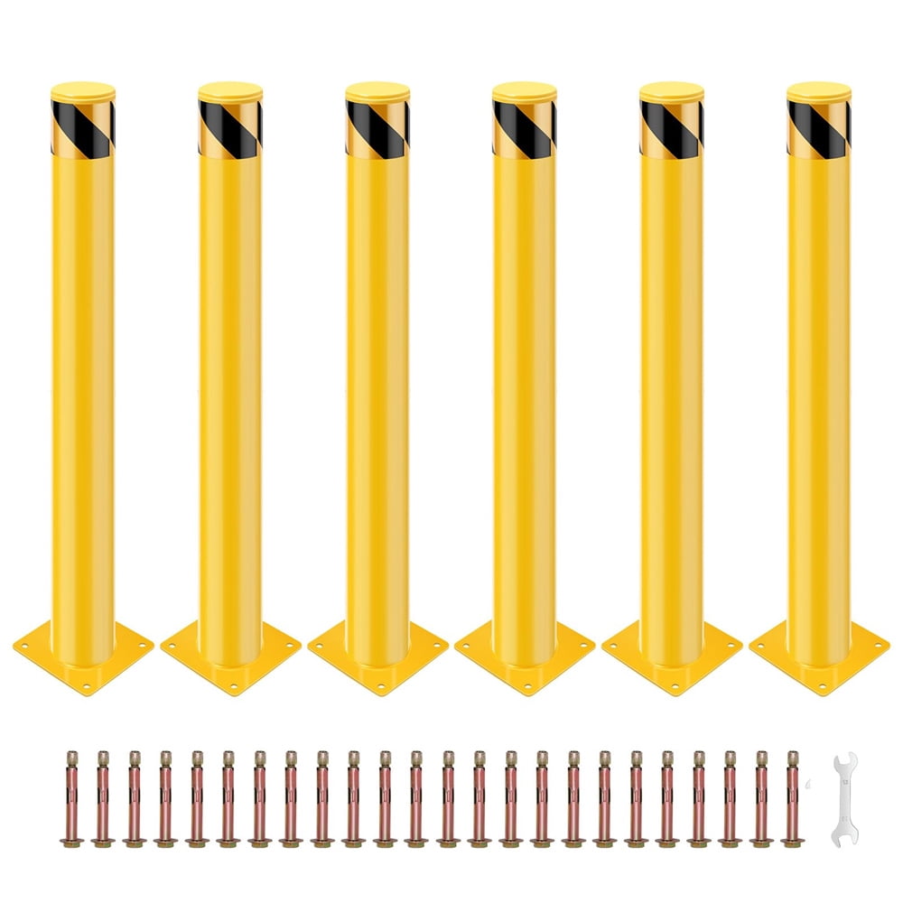 Bollard Post 24 inch, Safety Bollard Post in Ground, Removable Steel ...