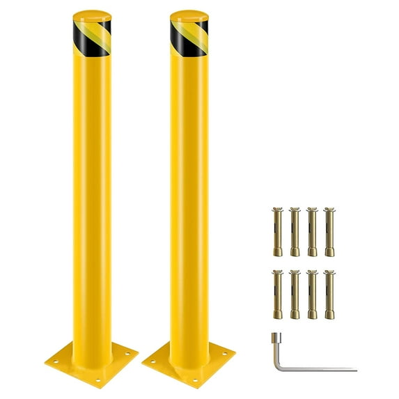 Bollard Post, Steel Bollards, Safety Bollard Yellow Powder Coated ...