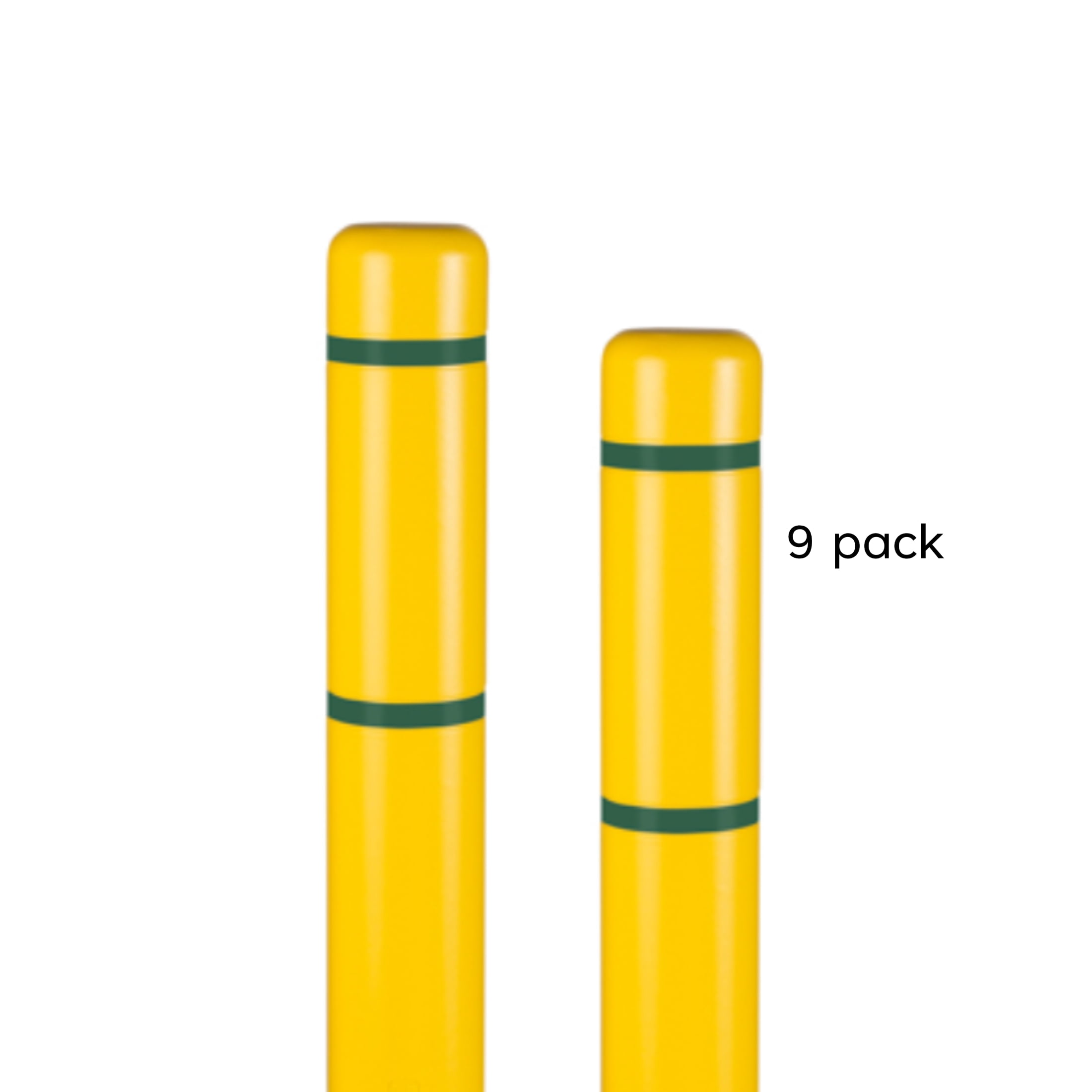 BollardGard 4" x 52" 9-Pack Bollard Cover - Innoplast (Yellow Green ...