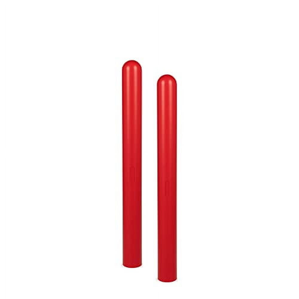 BollardGard 4" x 72" 2-Pack Round Top Bollard Cover - Innoplast (Red No ...