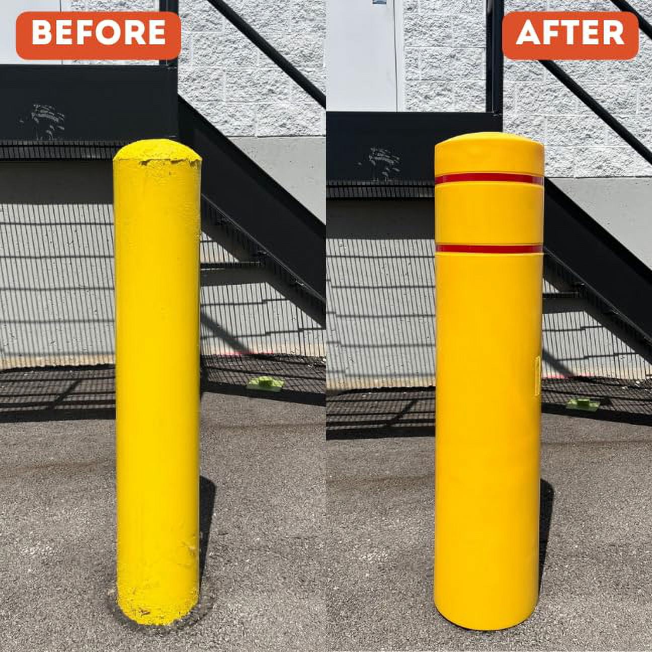 BollardGard 4" x 72" 4-Pack Round Top Bollard Cover - Innoplast (Red No ...