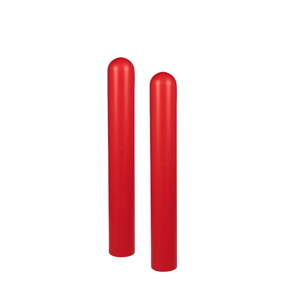 BollardGard 7" x 52" 2-Pack Round Top Bollard Cover - Innoplast (Red No ...