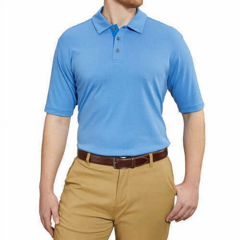 Bolle Men's Performance Short Sleeve Polo Golf Shirt, Textured Regatta ...