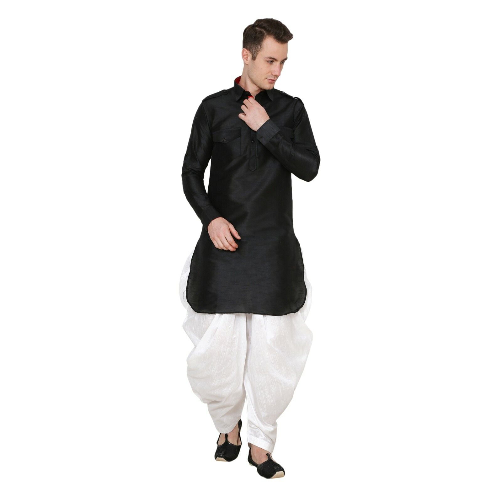 Bollywood Elegant Indian Silk Festive Diwali Pathani Salwar Kamij Suit ...